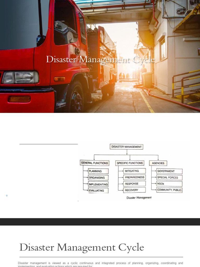 Disaster Management Cycle | PDF