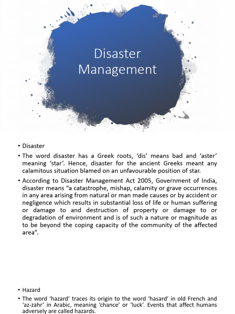Disaster Management | PDF | Emergency Management | Hazards
