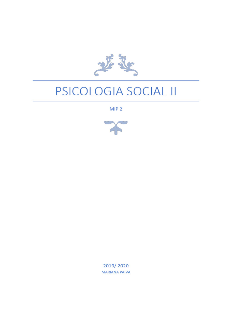Social II | PDF | Grupo social | Sociologia