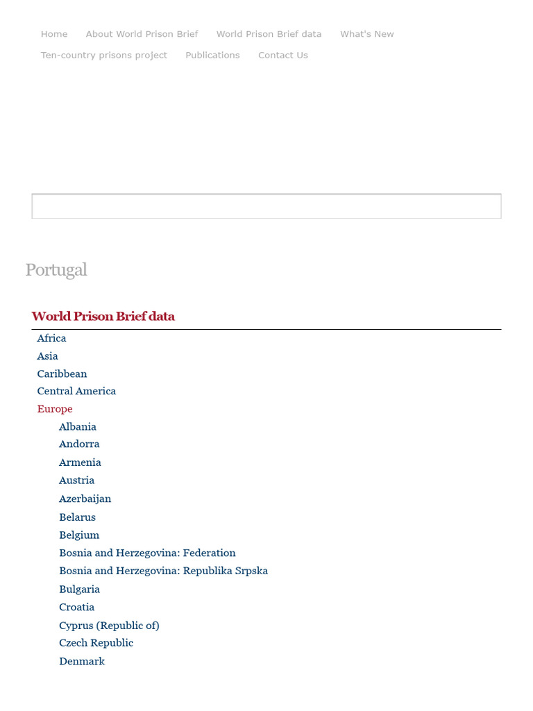 Portugal Prison Population Overview 2023 | PDF | Prison