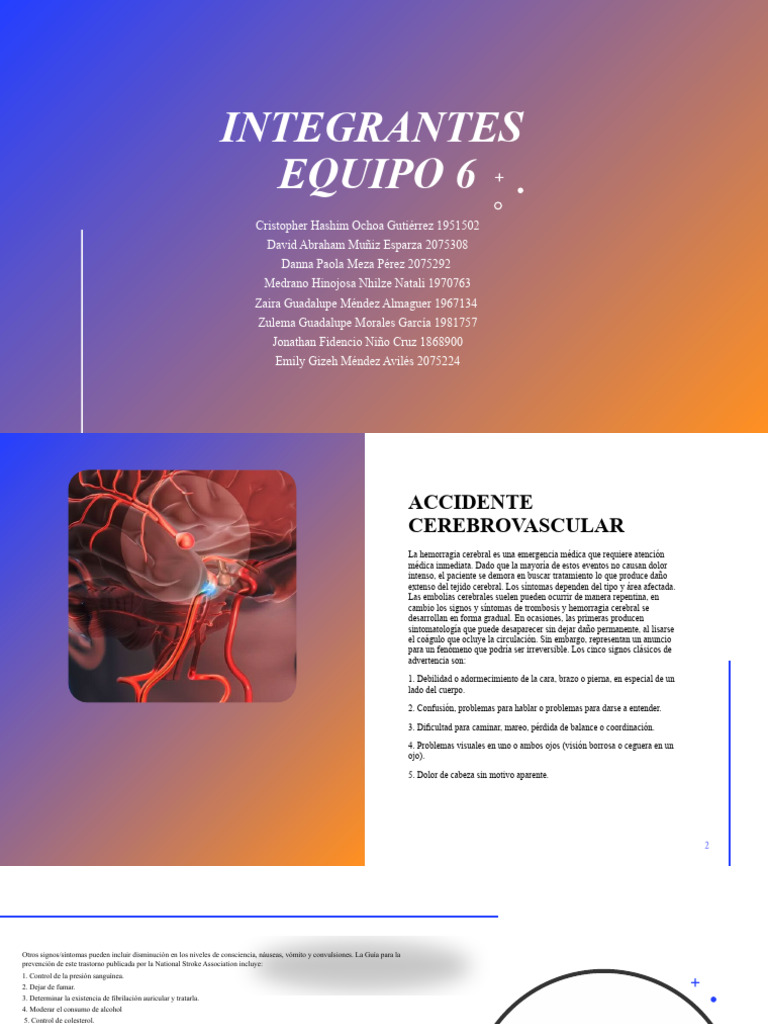 Enfermedad Cerebrovascular | PDF | Carrera | Odontología