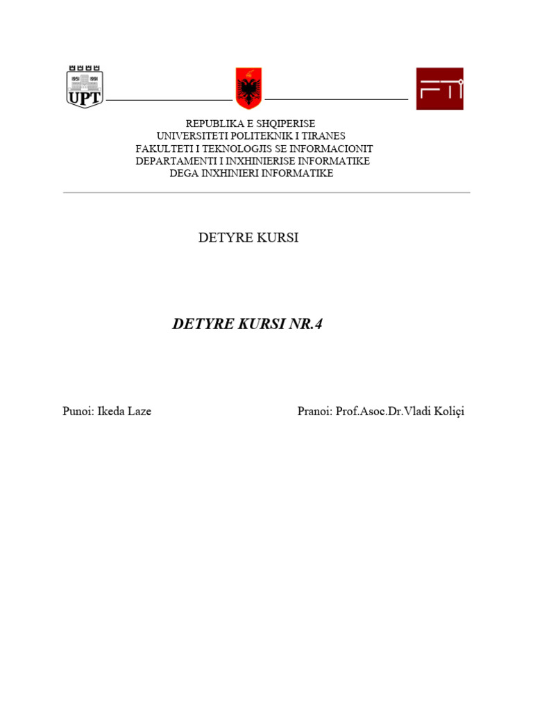 Detyre Kursi Nr.4 | PDF