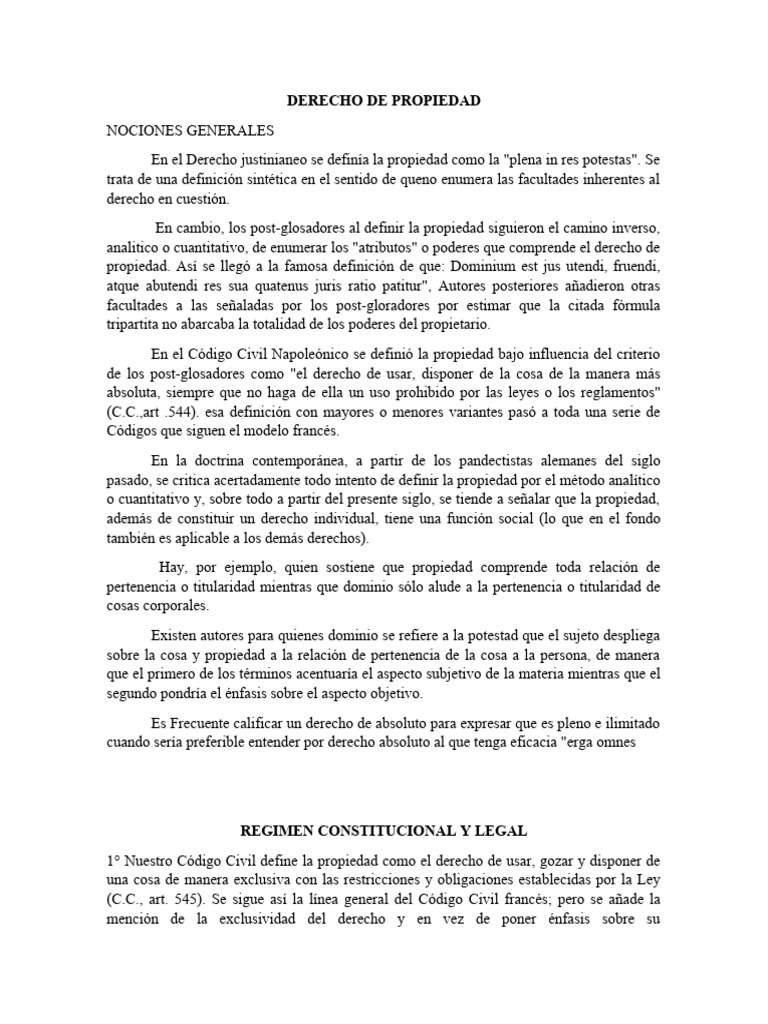 DERECHO DE PROPIEDAD Civil 2 | PDF | Propiedad | Posesión (Ley)