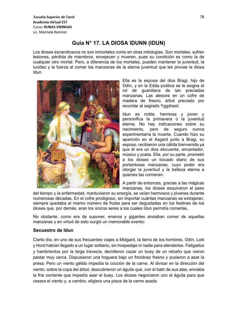La Diosa Idun | PDF | Loki | Deidades nórdicas