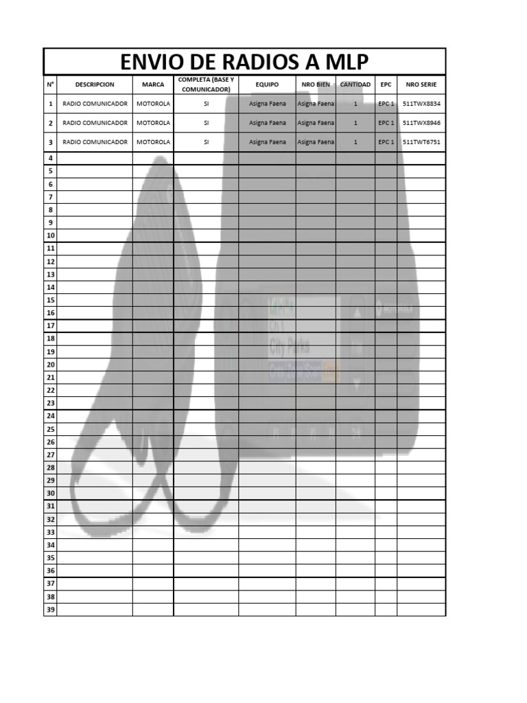 Inventario Radio MLP | PDF