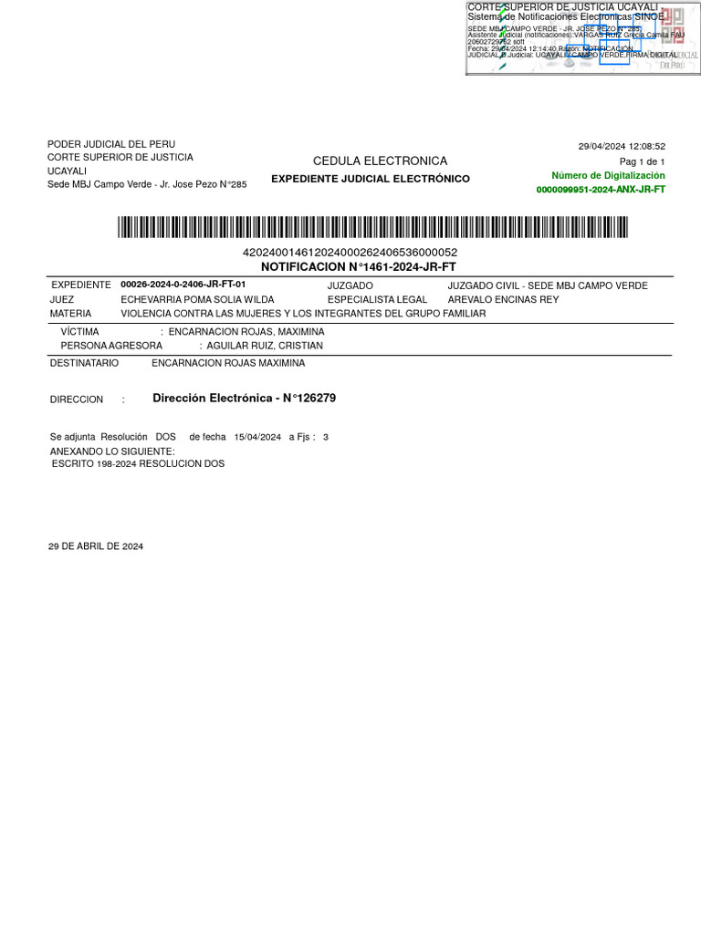 Exp. 00026-2024-0-2406-JR-FT-01 - Consolidado - 01461-2024 | PDF ...