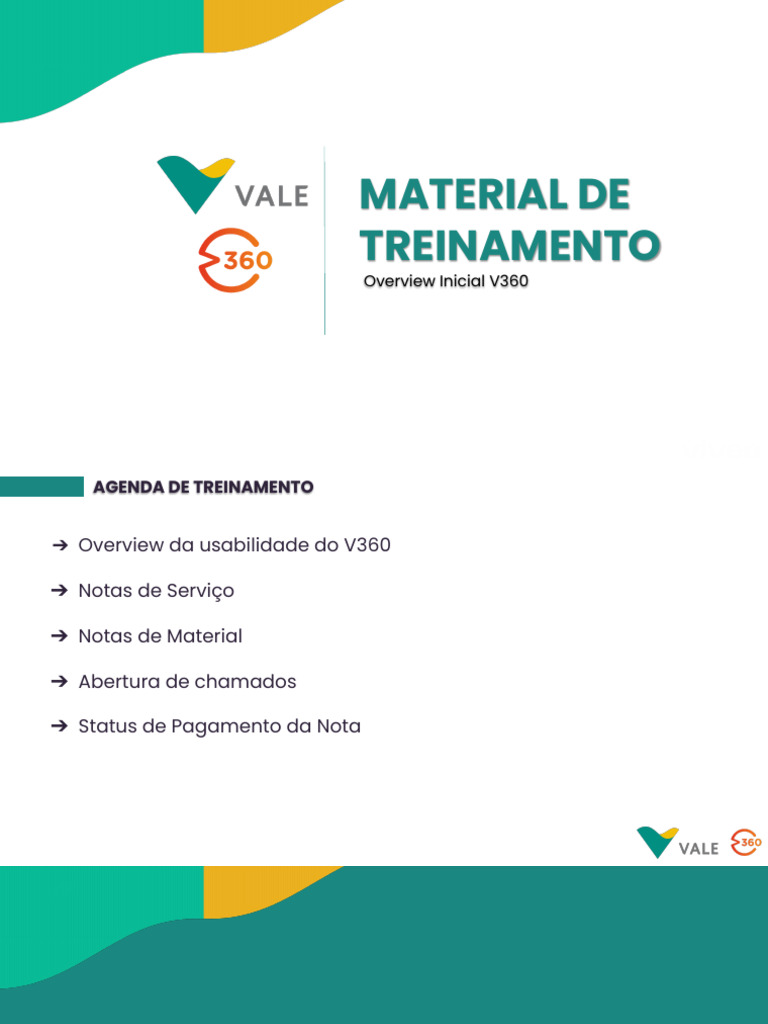 (Vale) Overview V360 - Notas Fiscais e Chamados - Externo | PDF | Recibo | XML