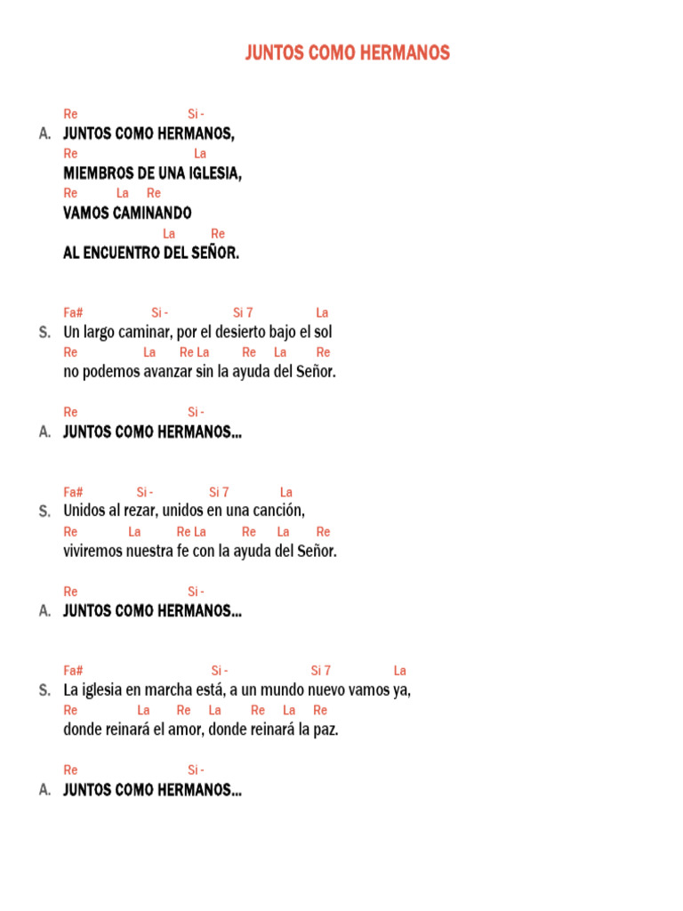 JUNTOS COMO HERMANOS | PDF