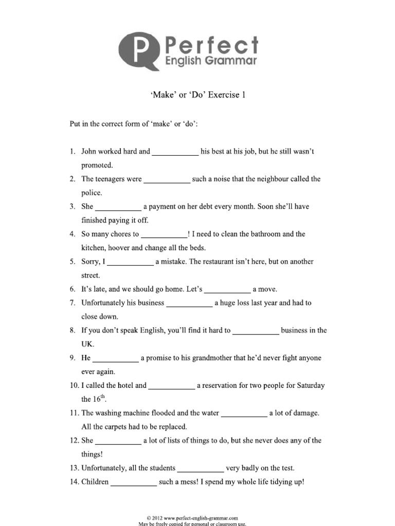 Make and Do Pre | PDF