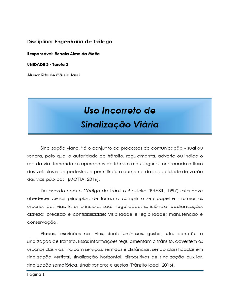 Uso Incorreto Sinalização Vária | PDF | Tráfego | Semáforo