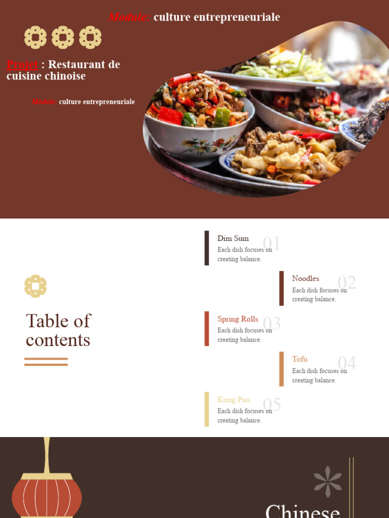 Wok Presentation Template Brown Variant | PDF | Chinese Cuisine ...