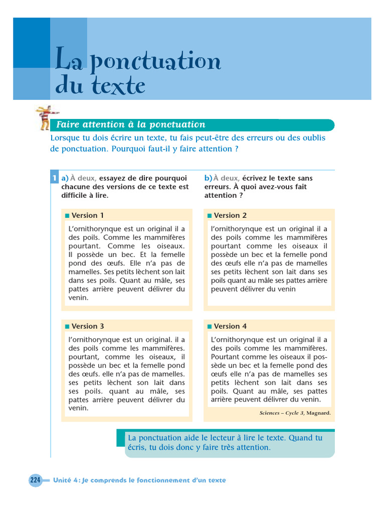 Importance de la Ponctuation dans un Texte | PDF | Le Petit Chaperon rouge