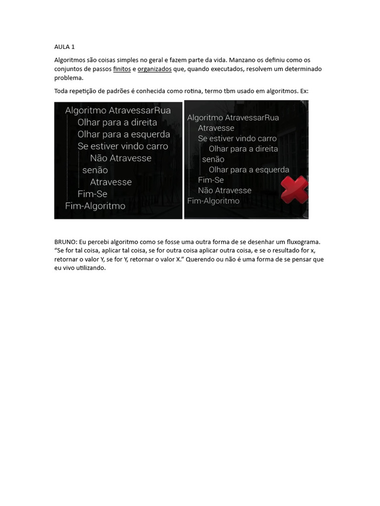 Algoritmos - Resumão | PDF | Algoritmos | Linguagem de programação Algoritmos - Resumão | PDF | Algoritmos | Linguagem de programação