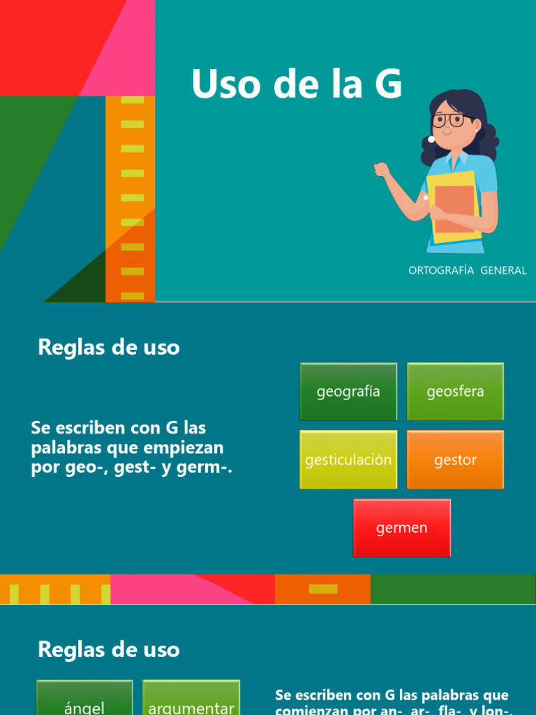 Reglas de Uso de G y J en Ortografía | PDF | Relaciones sintácticas ...