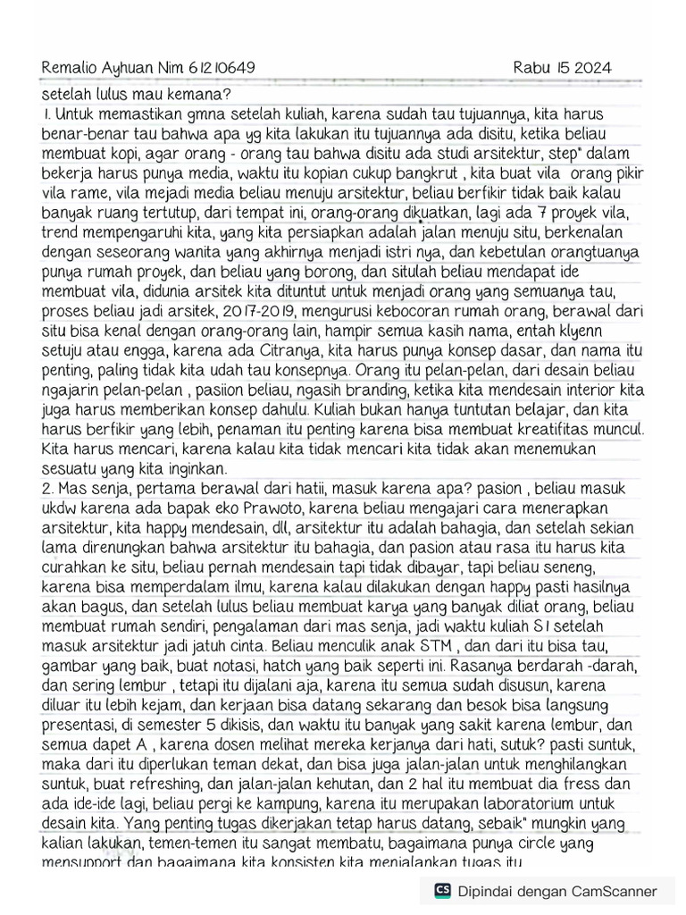 Resume Arsi Hijau Remalio Ayhuan | PDF