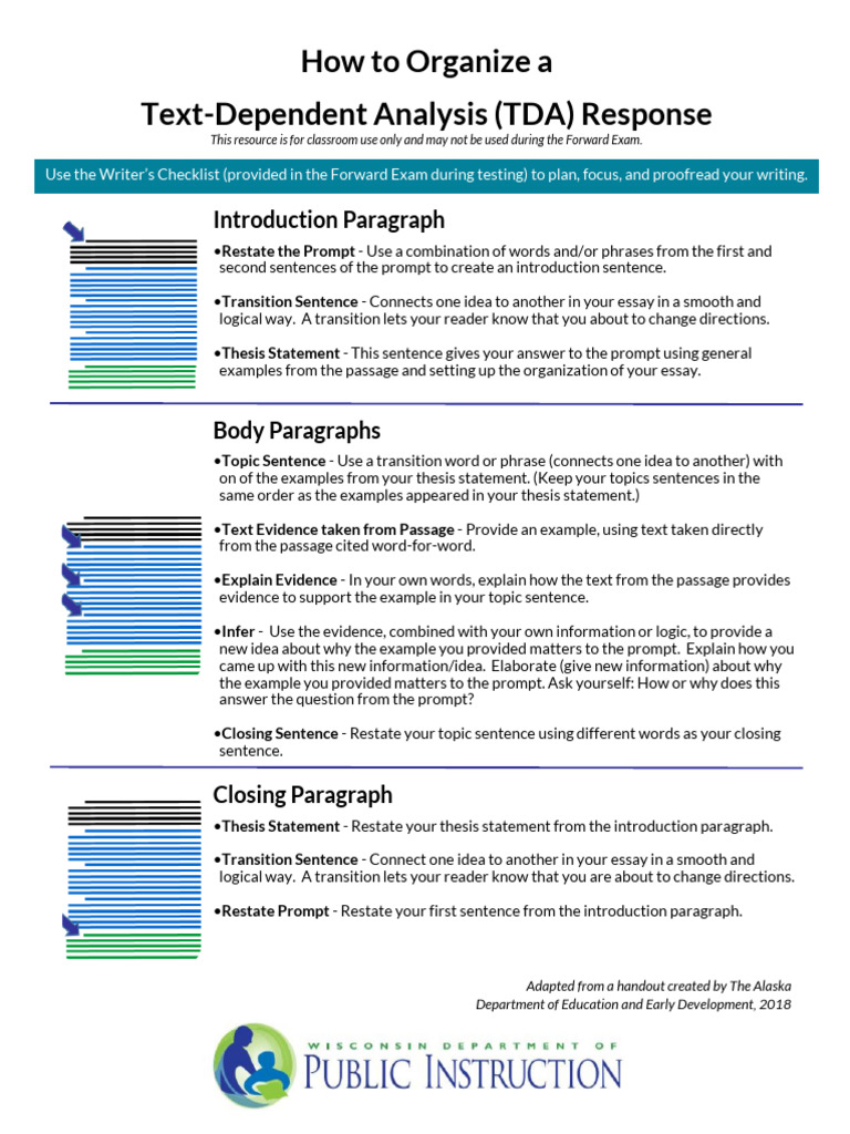 How To Organize A TDA | PDF | Essays | Sentence (Linguistics)