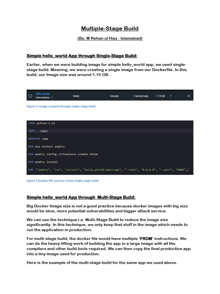 Docker - Multi-Stage Build | PDF