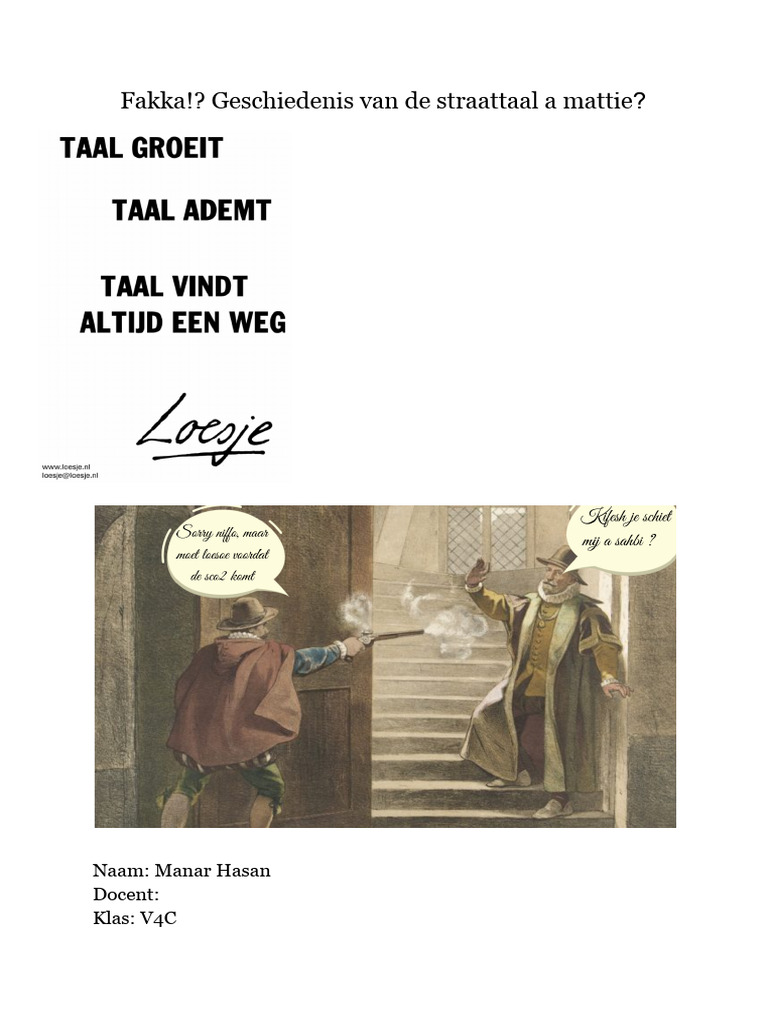 Taalkunde - Voorbereiding Uiteenzetting | PDF