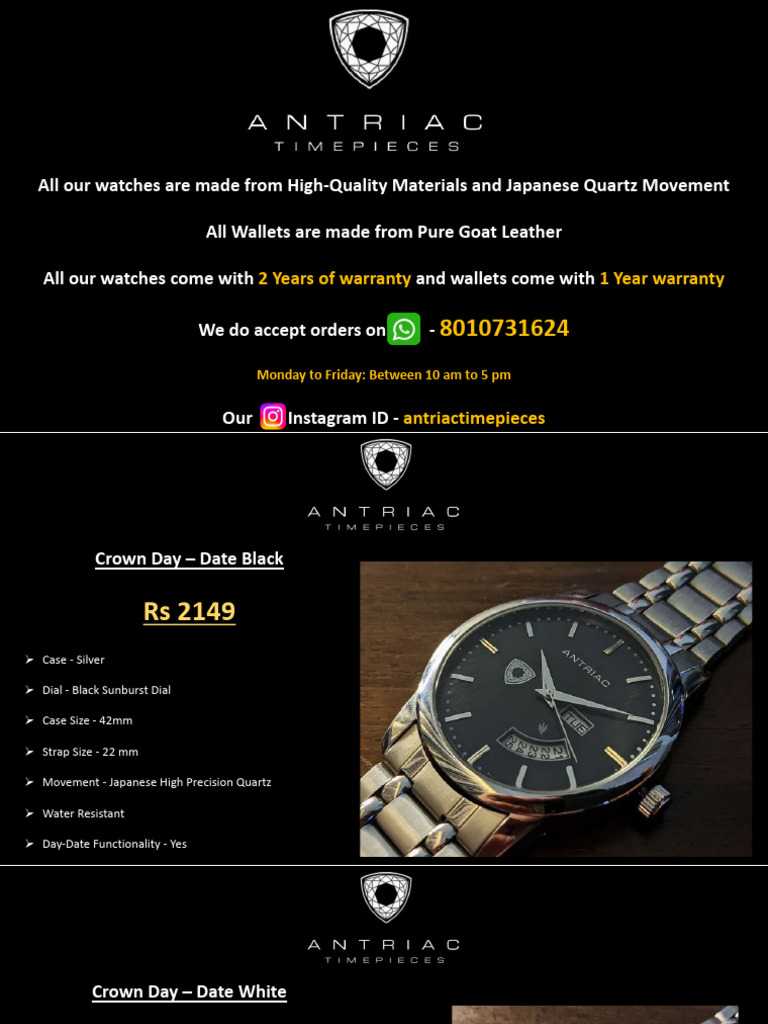 Watches Catalouge 01 | PDF