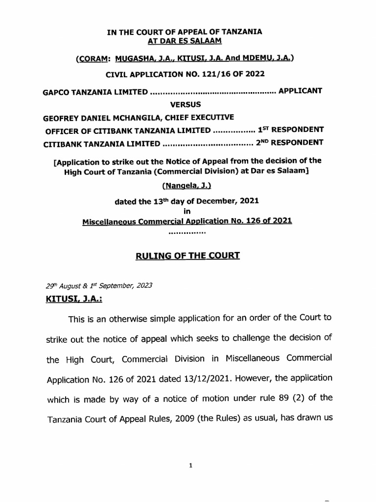 GAPCO vs Citibank Appeal Dismissal | PDF | Appeal | Appellate Court