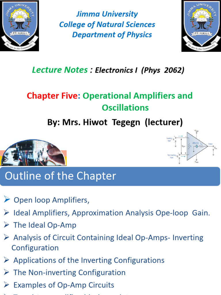 Electronics I Lecture Note - Chapter 5 | PDF | Amplifier | Electronic Oscillator