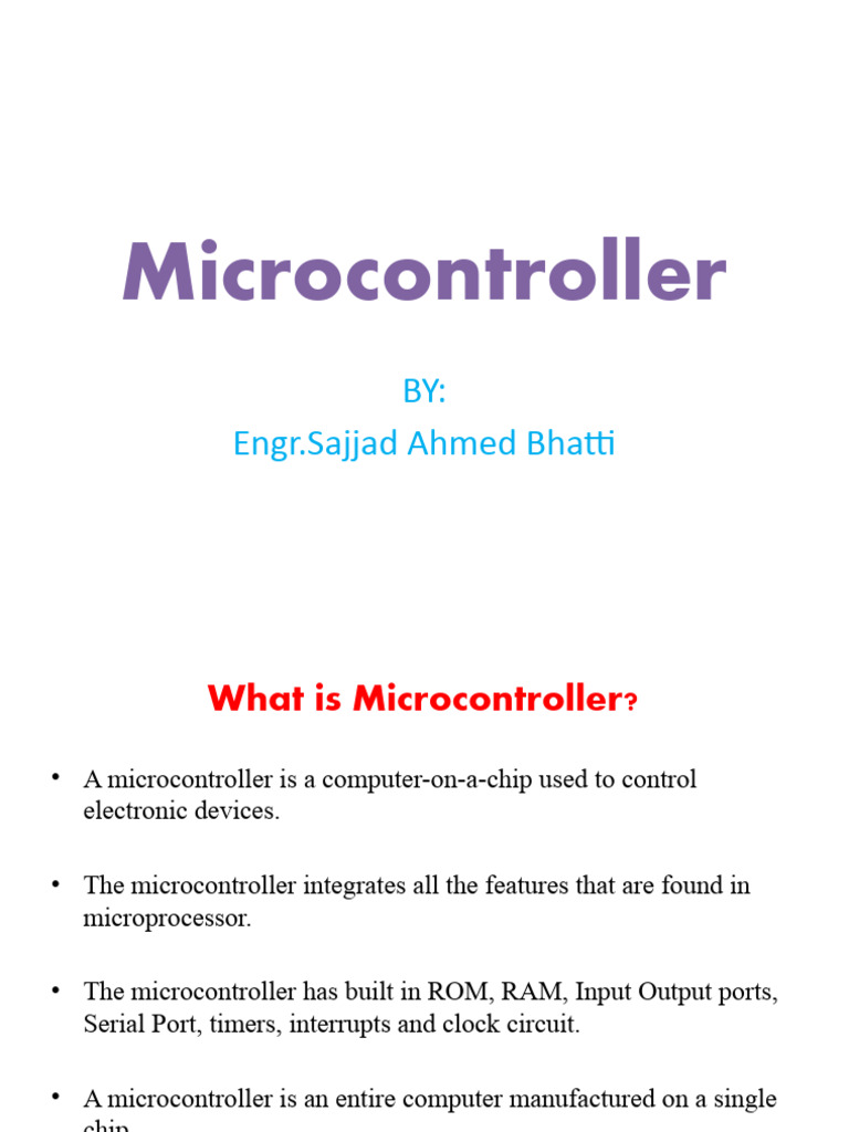 Understanding Microcontrollers: Types & Uses | PDF | Microcontroller ...