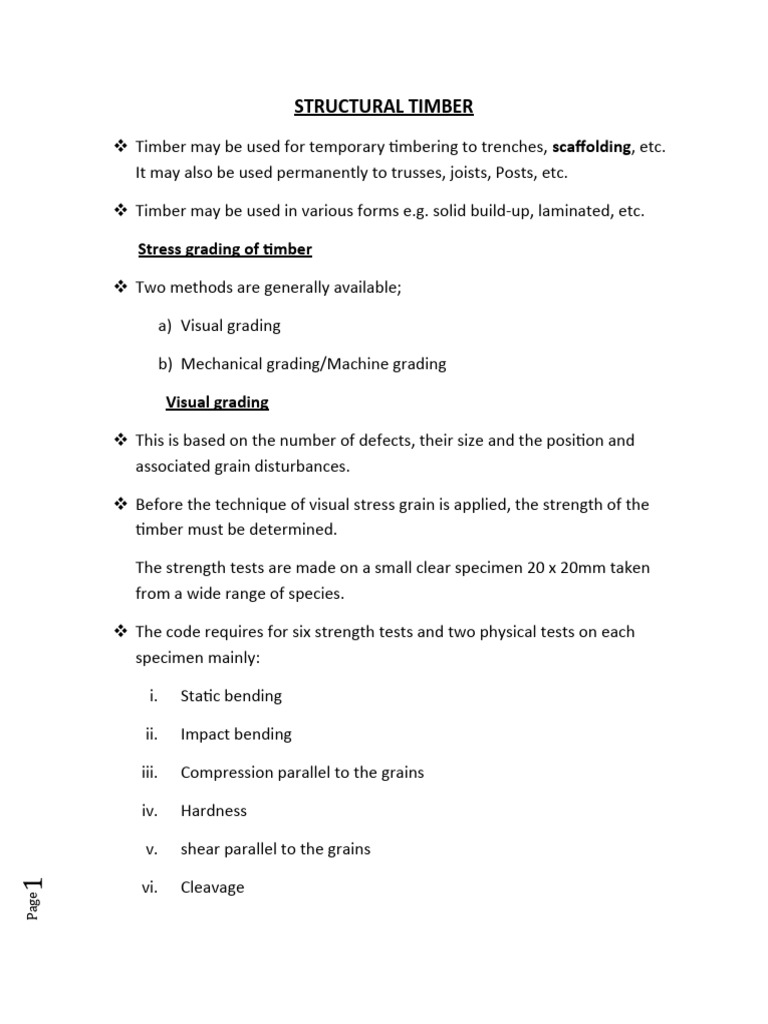 STRUCTURAL TIMBER DESIGN | Download Free PDF | Screw | Lumber