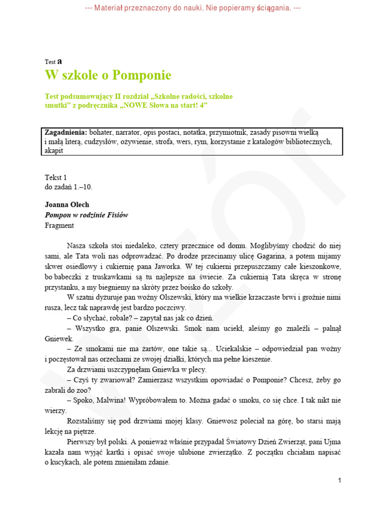 2.szkolne Radości, Szkolne Smutki | PDF