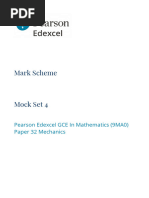 Edexcel GCE Math Mark Scheme | PDF | Mathematics | Elementary Mathematics