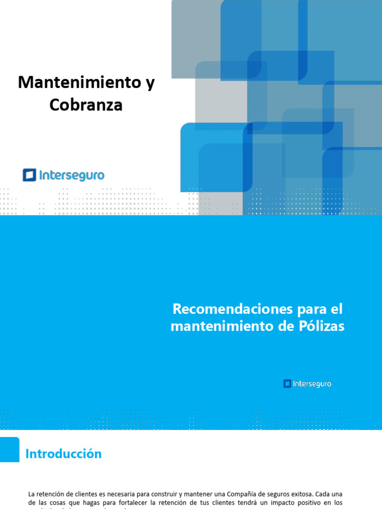 Recomendaciones para Mantenimiento de Pólizas | PDF | Business | Póliza de seguros