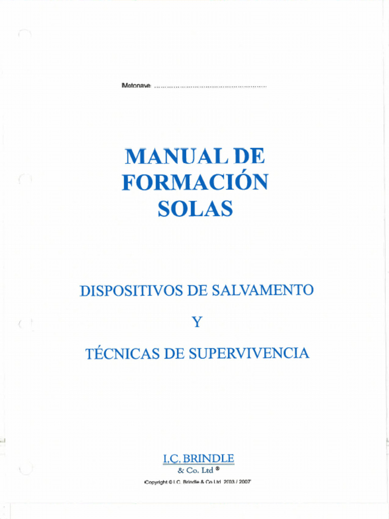 Manual de Formación Solas | PDF