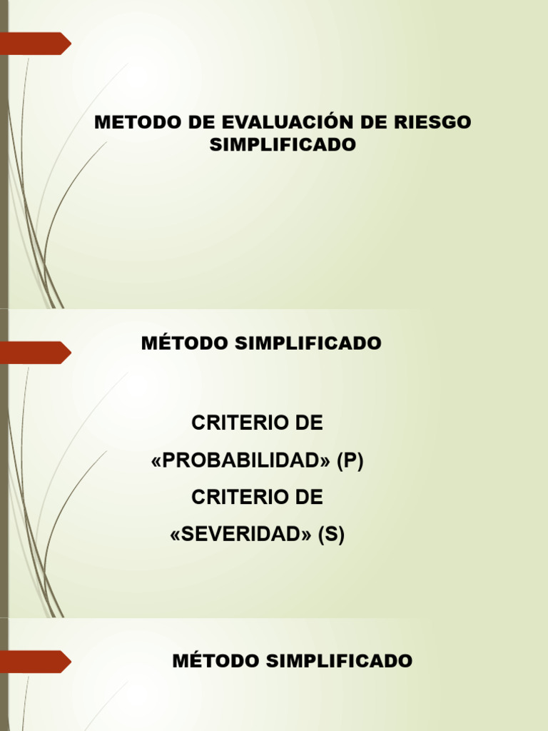Metodo Simplificado | PDF | Riesgo
