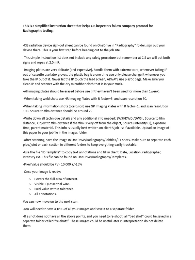 Instructions | PDF | Imaging