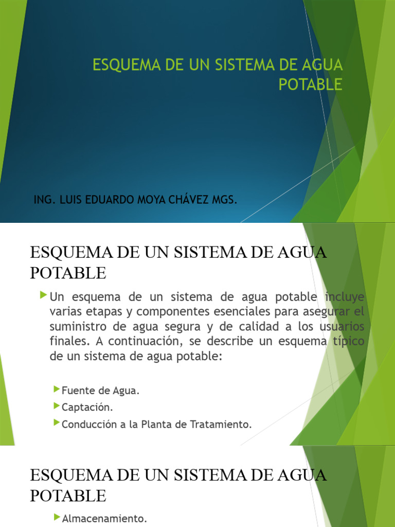 ESQUEMA DE UN SISTEMA DE AGUA POTABLE (1) | Descargar gratis PDF | Agua ...