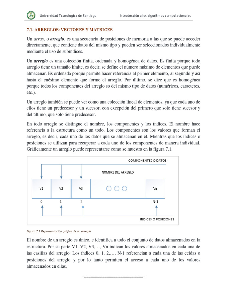 Arreglos: Vectores y Matrices | PDF | Informática teórica | Matemáticas ...