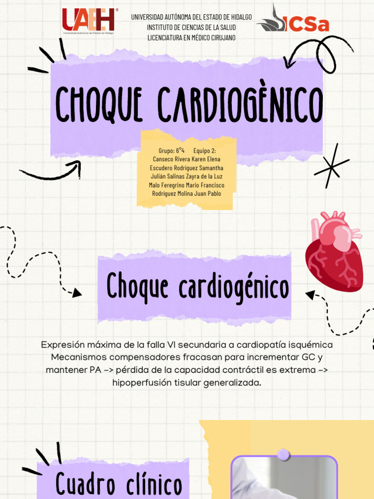 Choque Cardiogénico: Causas y Tratamiento | PDF | Corazón | Cardiología