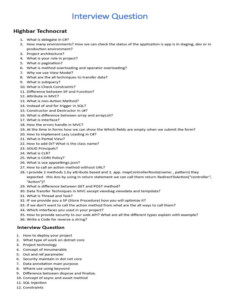 All Interview Question-1 | PDF | Method (Computer Programming) | J Query