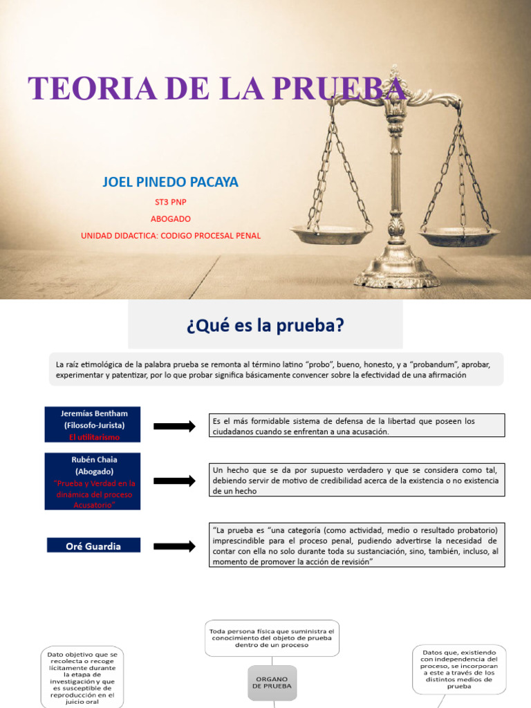 Teoria de La Prueba | PDF | Evidencia (ley) | Ley procesal