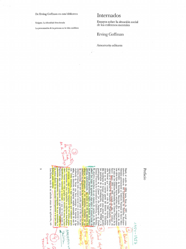 Goffman. Internados. 1961 | PDF