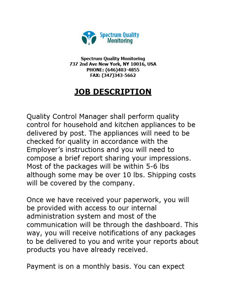 Job Description | Download Free PDF | Employment | Labor