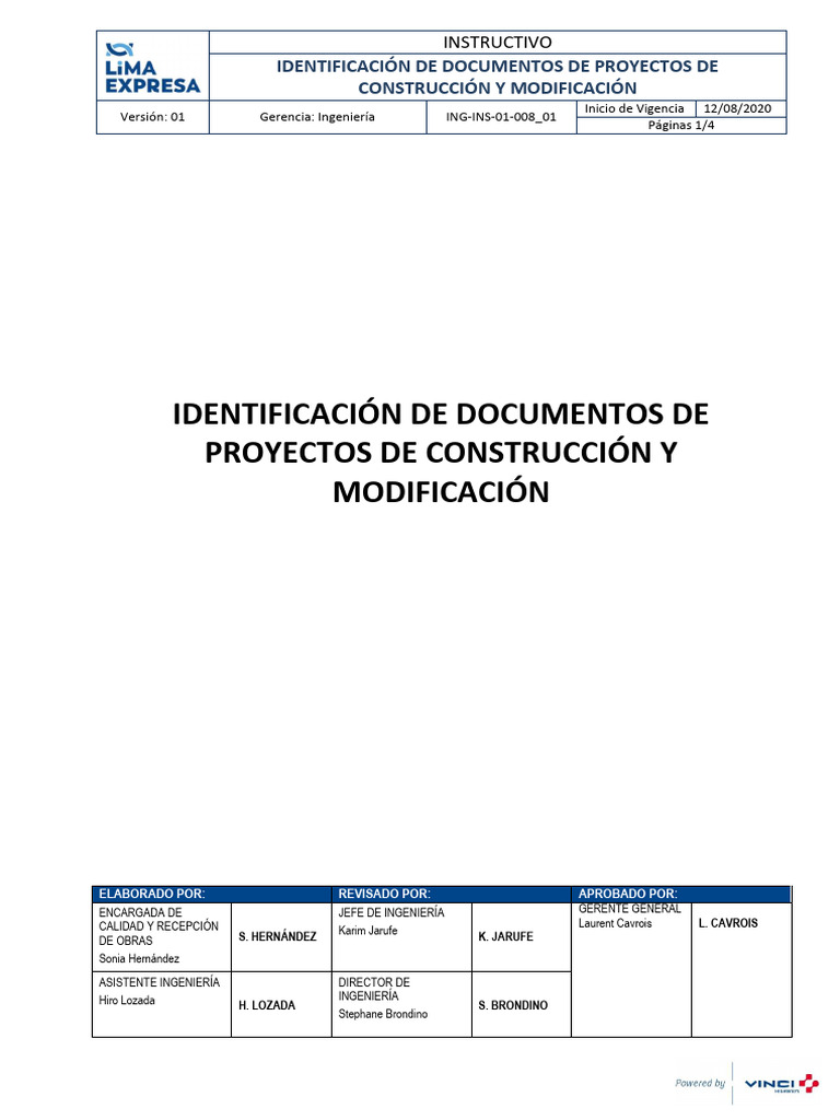 Instructivo Identificación Documentos Construcción | PDF | Presupuesto | Ingeniería