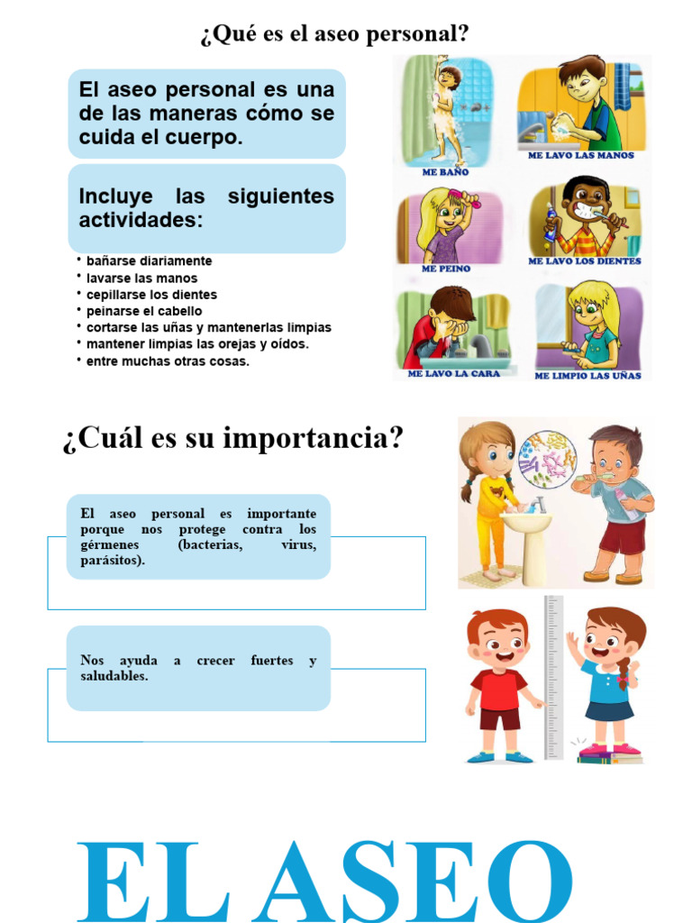 aseo personal y elementos de percusiòn | PDF