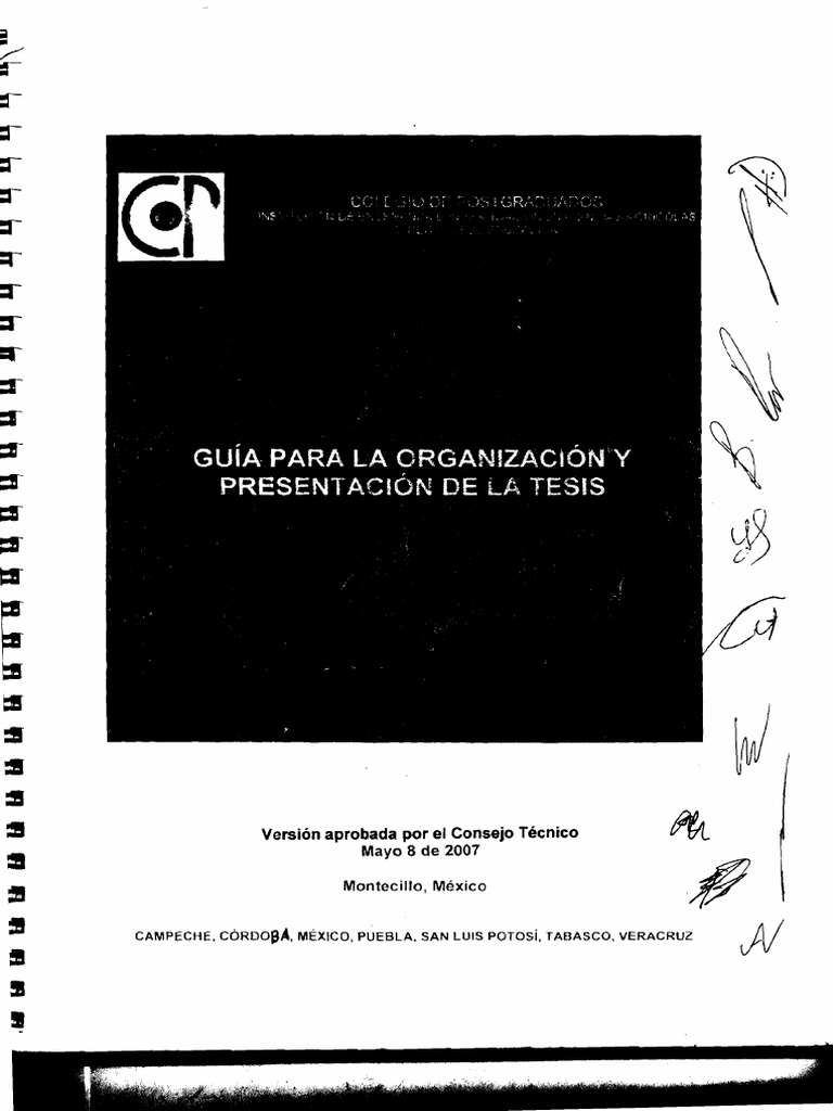 Guia Organizacion y Presentacion de Tesis | PDF | Publicación | Papel