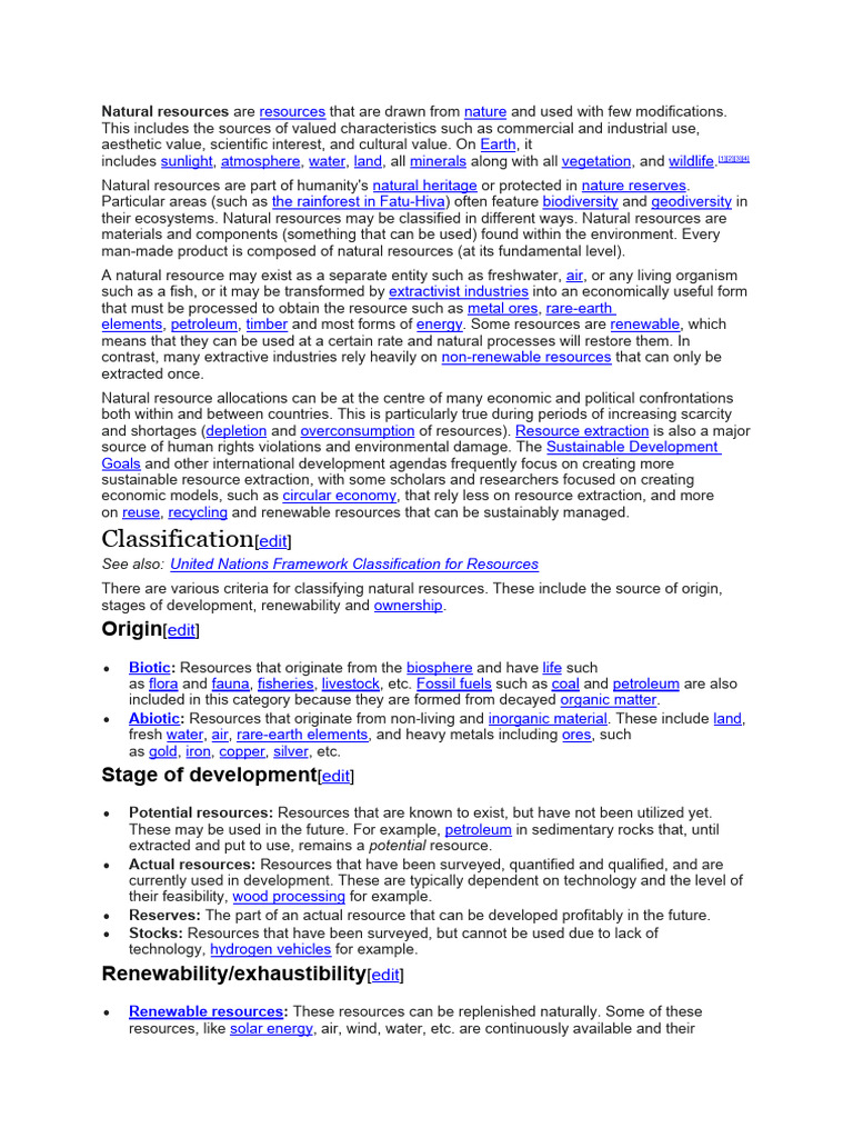 Natural resources | Download Free PDF | Conservation Biology ...