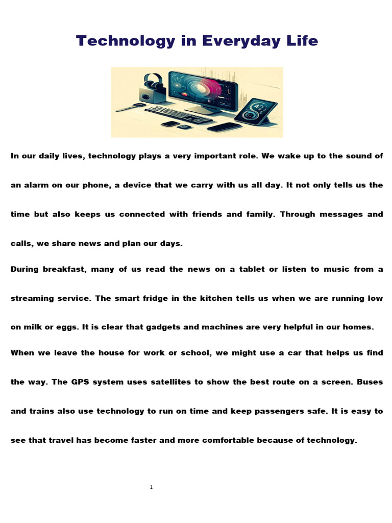 Role of Gadgets in Daily Life | PDF | Internet | Television