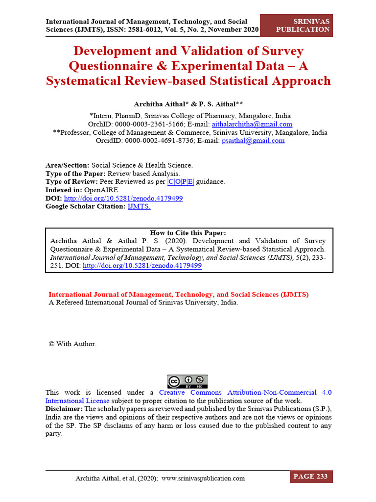 Compilation Validation Final - Fullpaper | PDF | Survey Methodology | Cronbach's Alpha