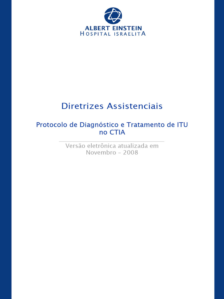 1340280792protocolo de Diagnostico e Tratamento de ITU No CTIA | PDF ...