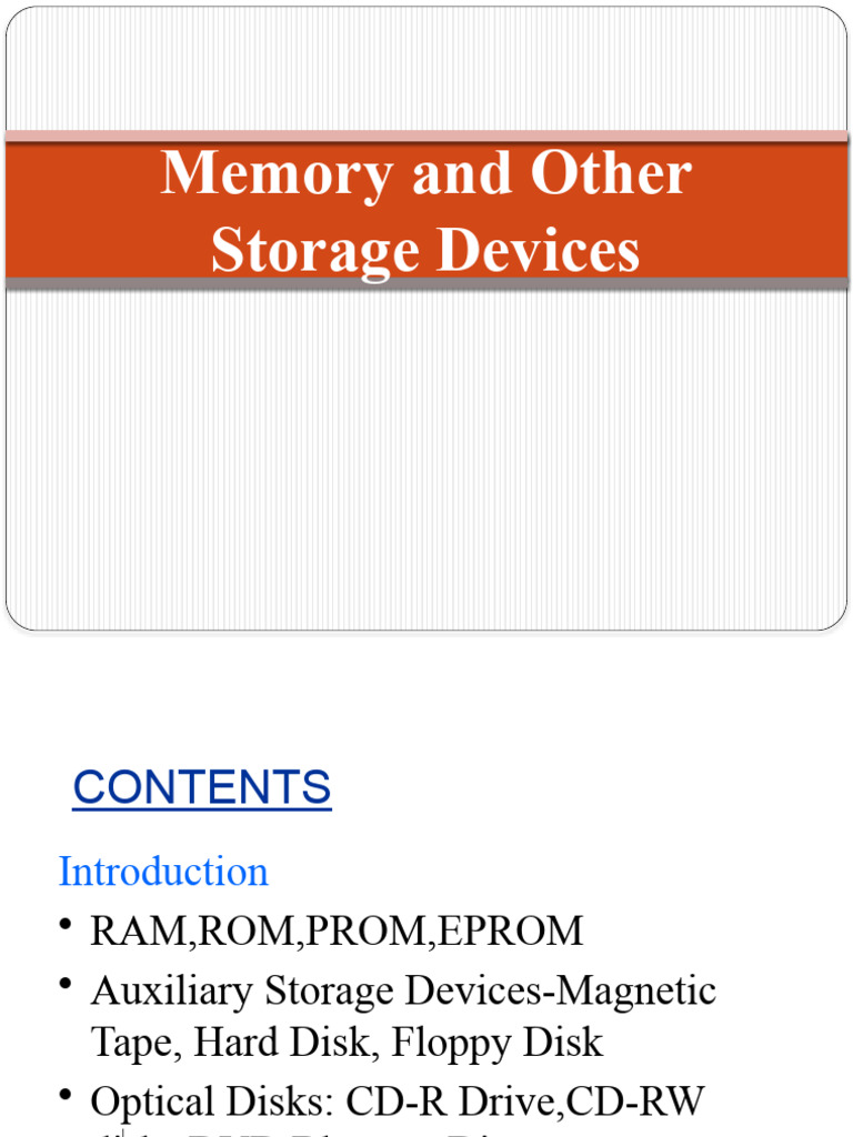 ITCS Lec7 - Hardware MainMemoryandStorage | PDF | Random Access Memory | Computer Data Storage