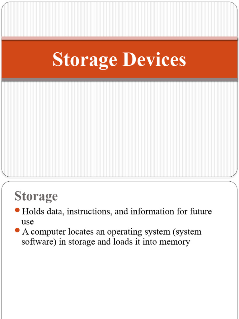 Storage Devices Overview | PDF | Computer Data Storage | Dvd