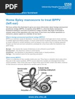 PC - BPPV Epley Left | PDF | Physical Therapy